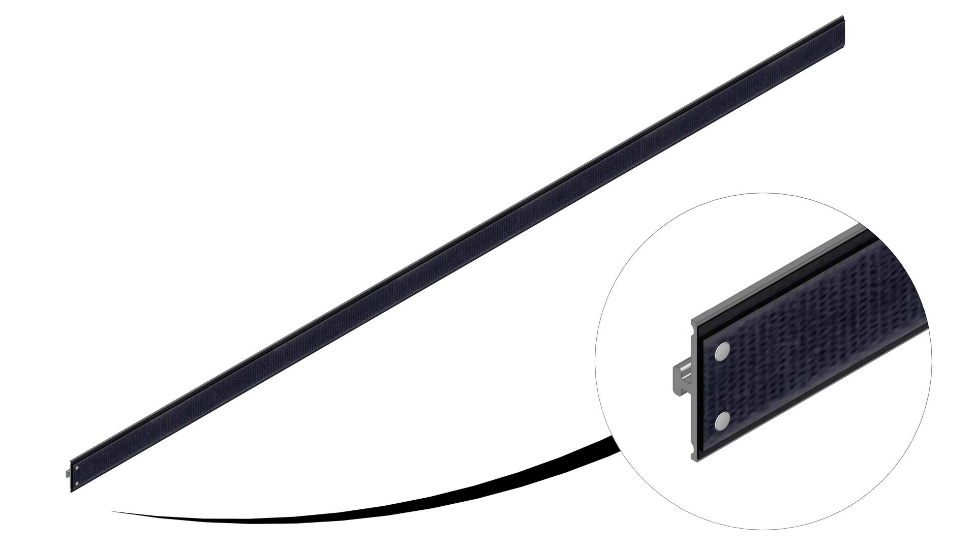 Article - Barre en T de 619 mm avec velcro - FC 2171